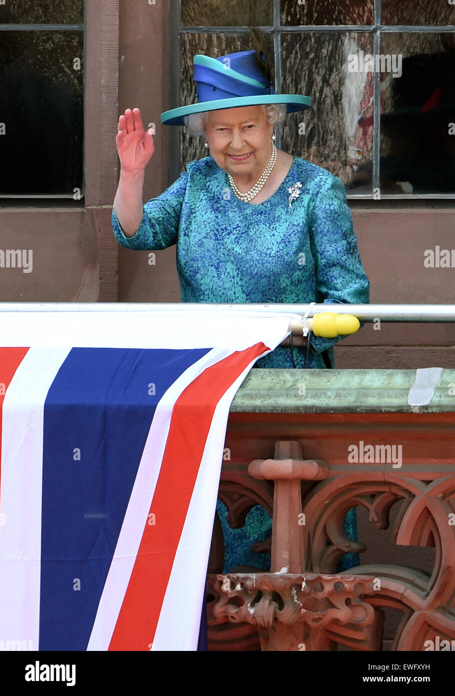 Frankfurt am Main, Germany, 25 June 2015. Britain's Queen Elizabeth II ...