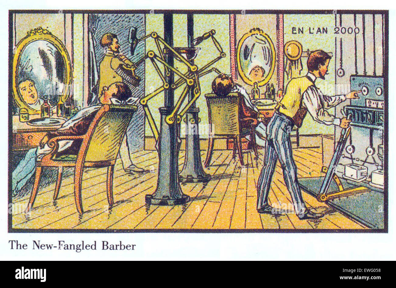 This illustration depicts a futuristic vision of France in the year ...