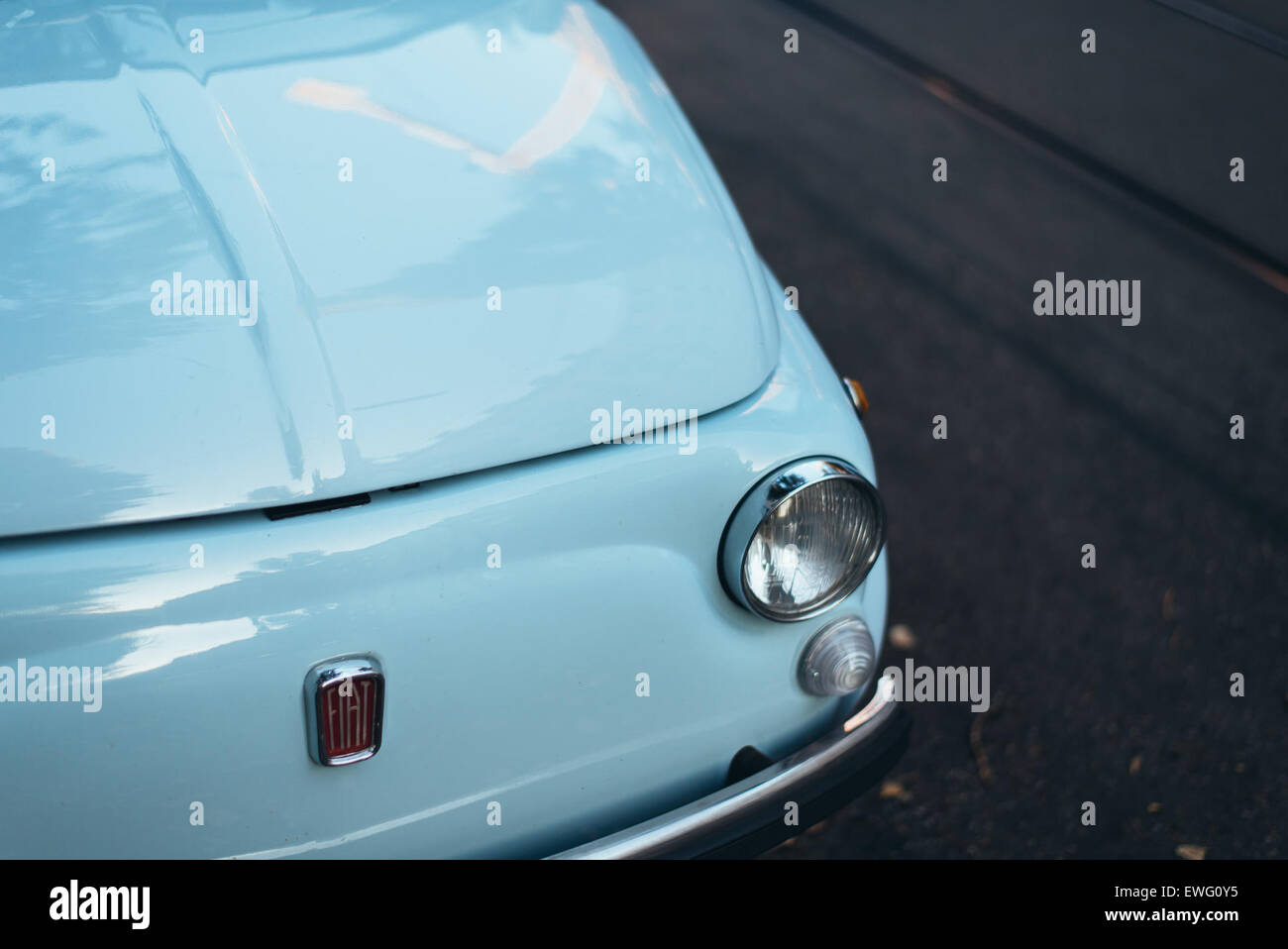 Blue Fiat High Resolution Stock Photography and Images - Alamy