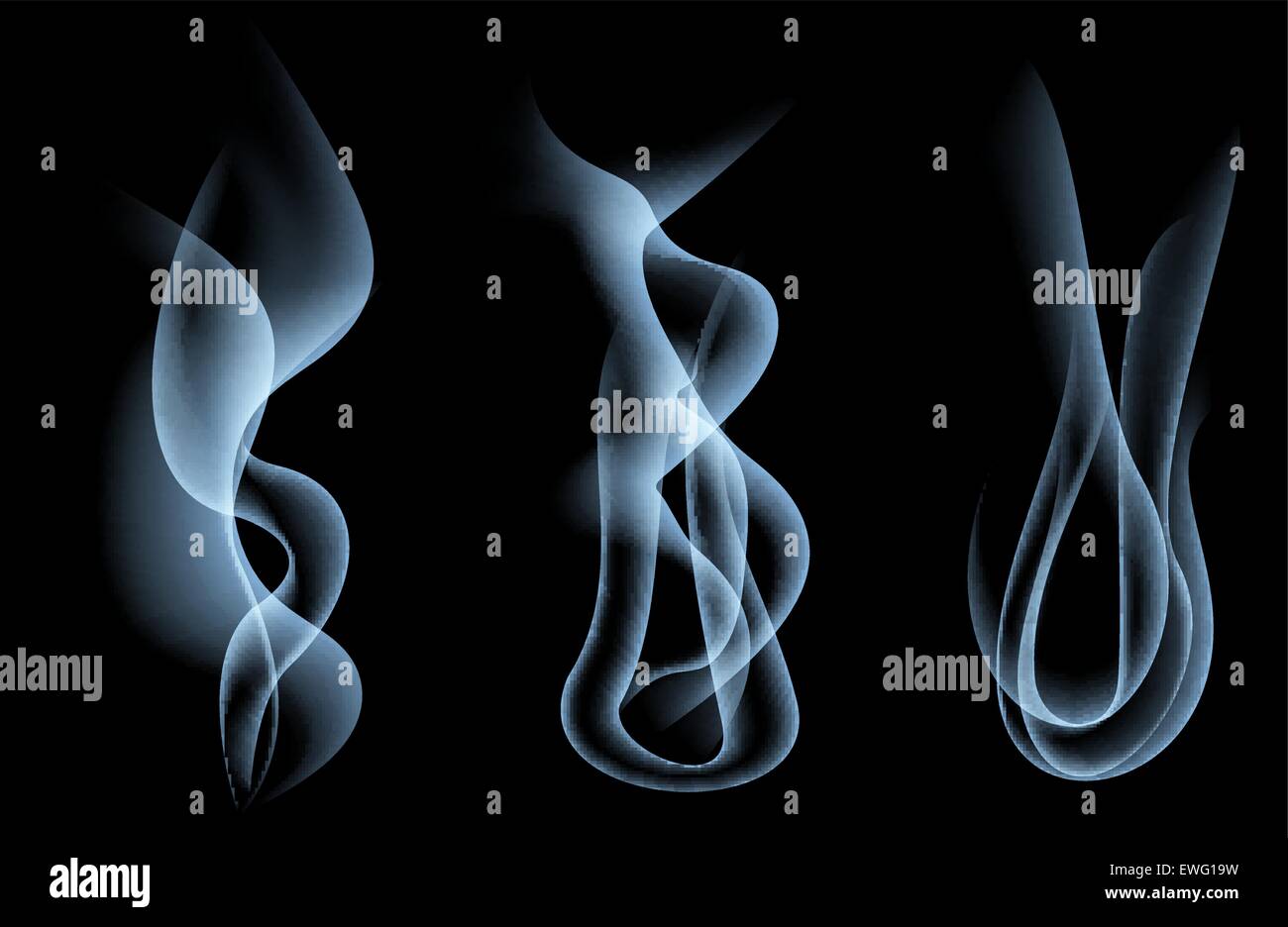 Smoke effect on black background Stock Vector Images - Alamy