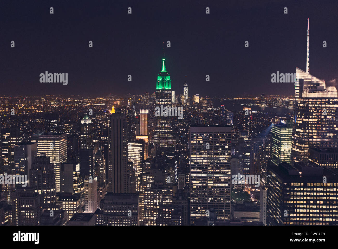 Nighttime Cityscape City City Lights Cityscape Skyscrapers night Stock ...