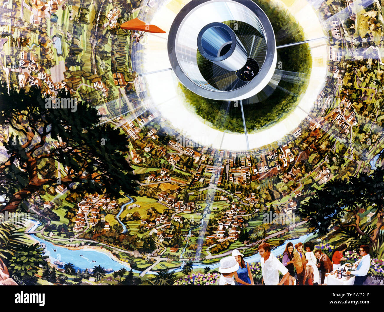 Space colony art from 1970s hi-res stock photography and images - Alamy