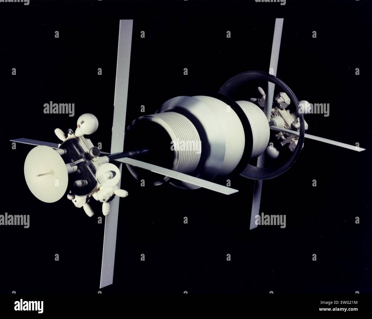 Space Colony art from the 1970s depicts futuristic concepts of space ...