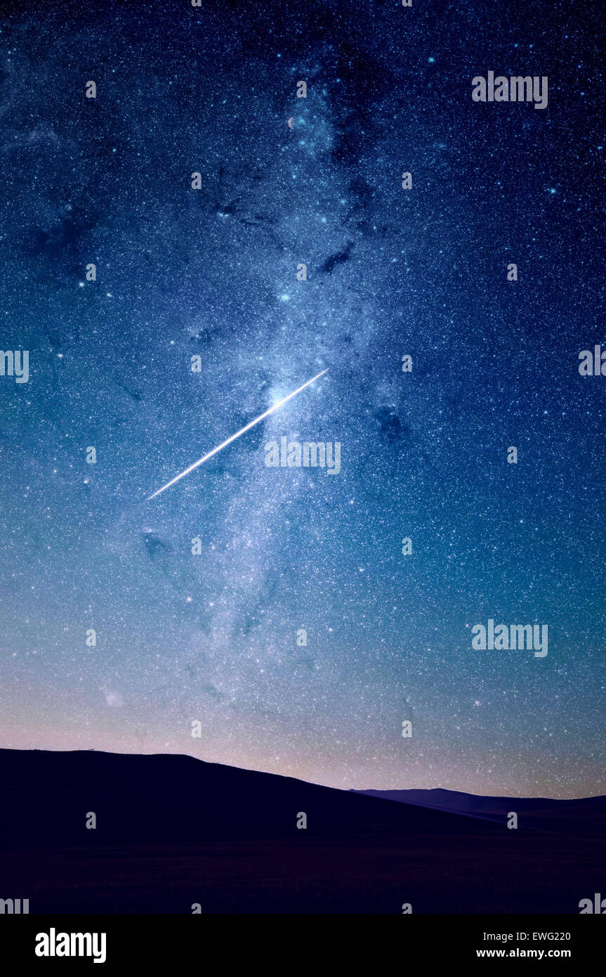 A breathtaking view of the Milky Way Galaxy as seen from Earth on a ...