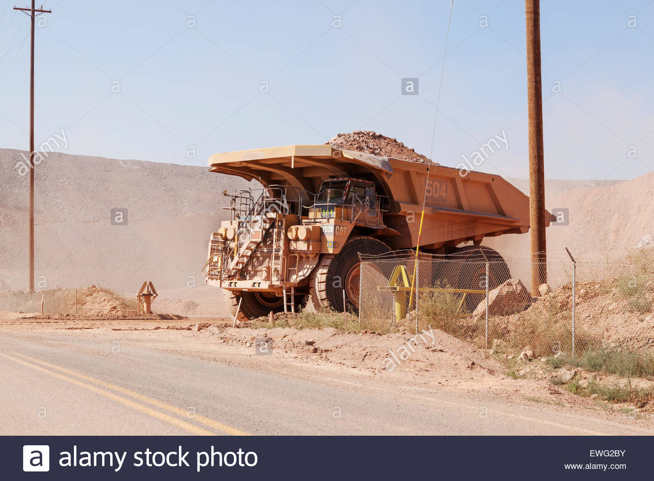 Open Pit Mine Mines Copper Dump Trucks High Resolution Stock ...