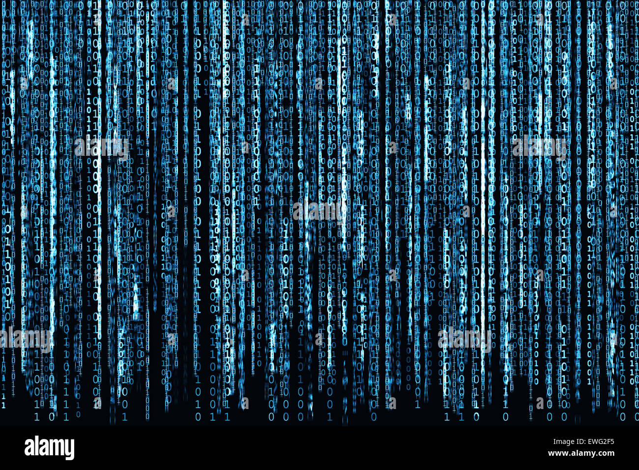 Blue Binary Code Stock Photo - Alamy