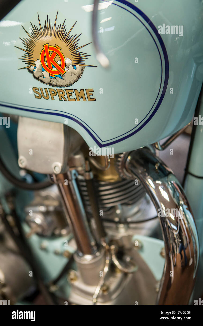 OK Supreme classic motorcycle trademark insignia Stock Photo - Alamy