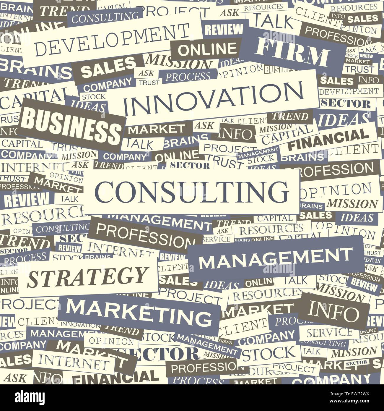 CONSULTING. Seamless pattern. Concept related words in tag cloud ...
