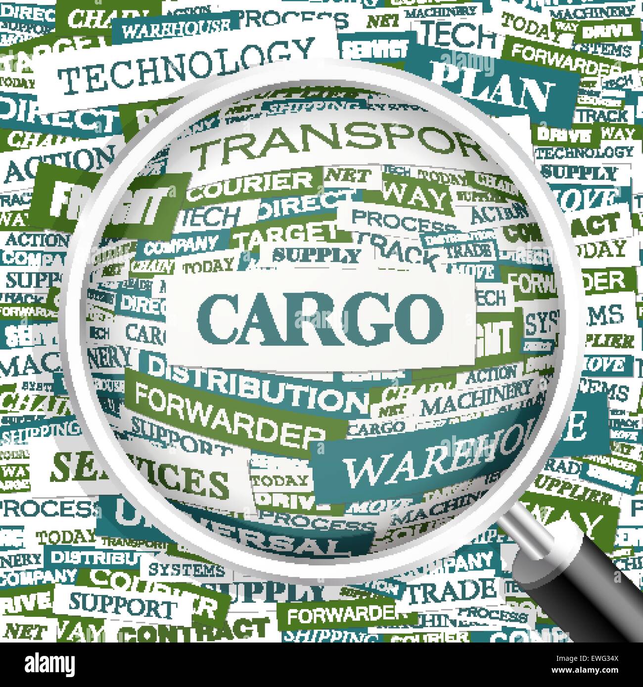 CARGO. Background concept wordcloud illustration. Print concept word ...