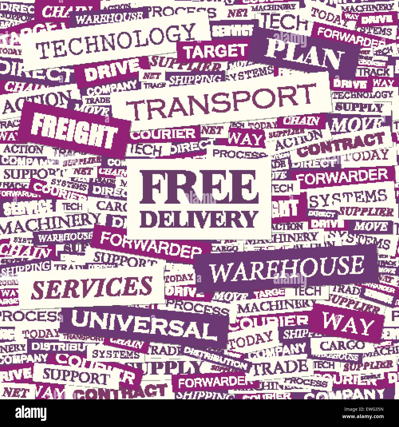 FREE DELIVERY. Concept illustration. Graphic tag collection. Wordcloud ...