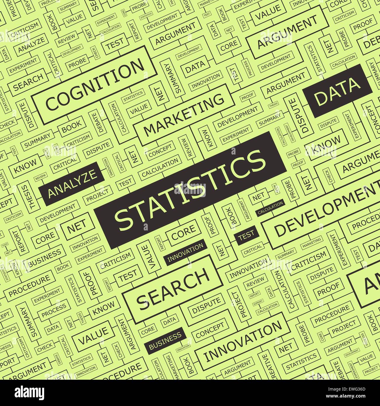 STATISTICS. Concept illustration. Graphic tag collection. Wordcloud ...