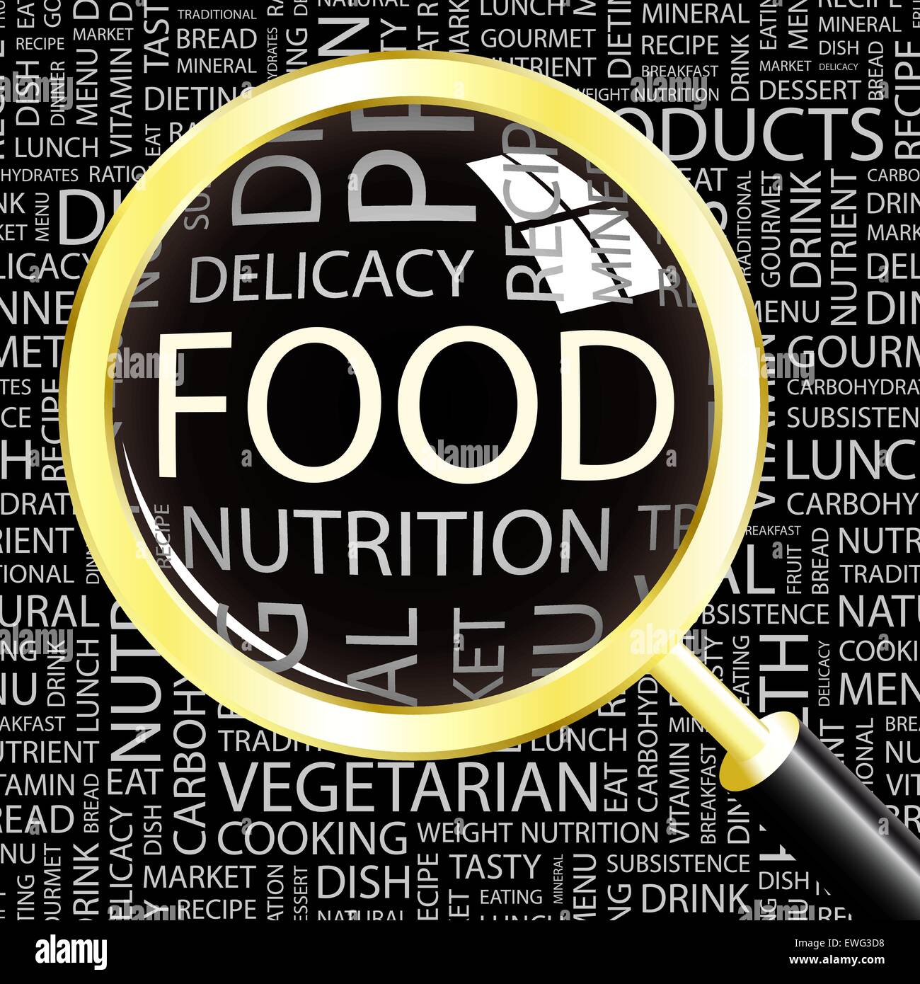 FOOD. Word cloud illustration. Tag cloud concept collage Stock Vector ...