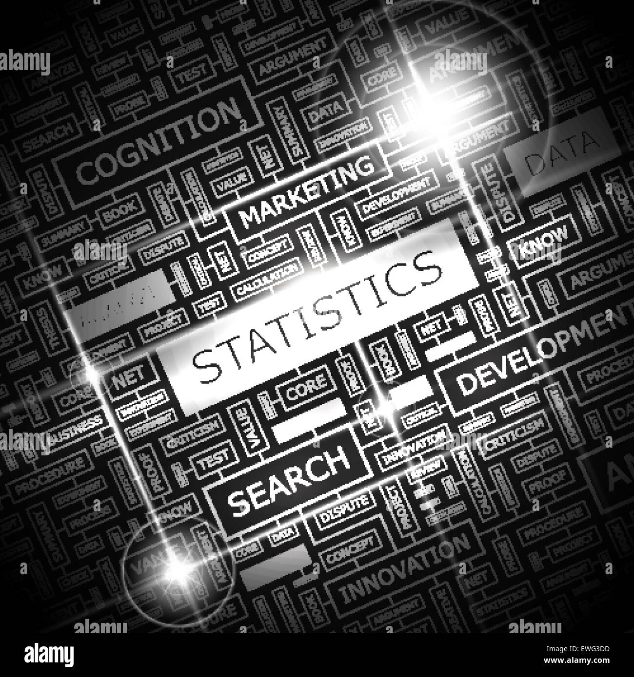 STATISTICS. Word cloud illustration. Tag cloud concept collage Stock ...