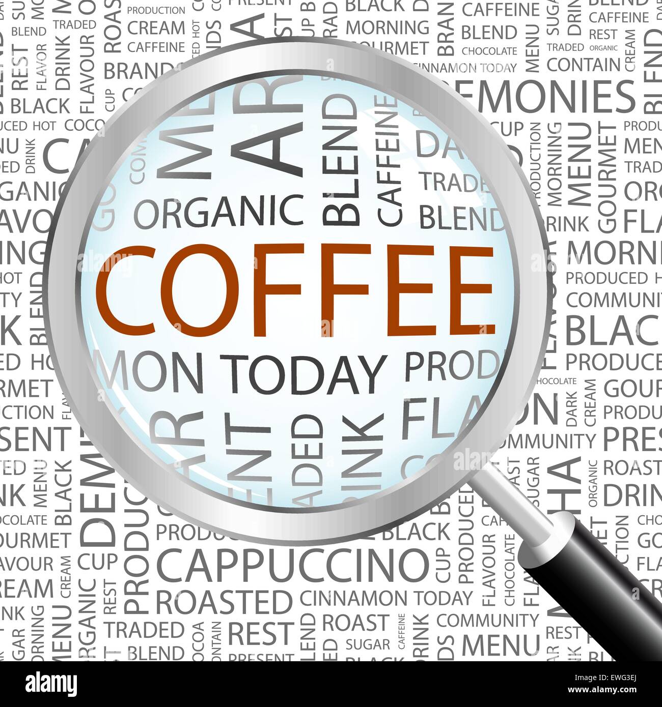 COFFEE. Word cloud concept illustration. Wordcloud collage Stock Vector ...
