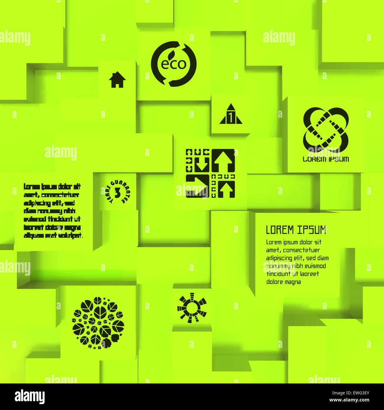 3d blocks structure background. Abstract illustration Stock Vector ...