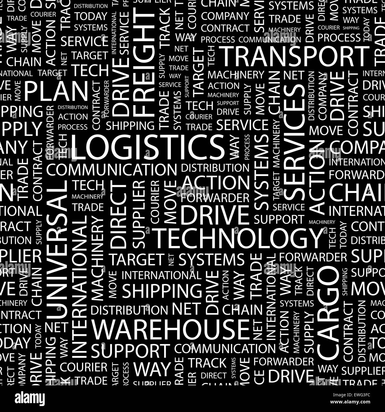 LOGISTICS. Seamless pattern. Word cloud illustration Stock Vector Image ...