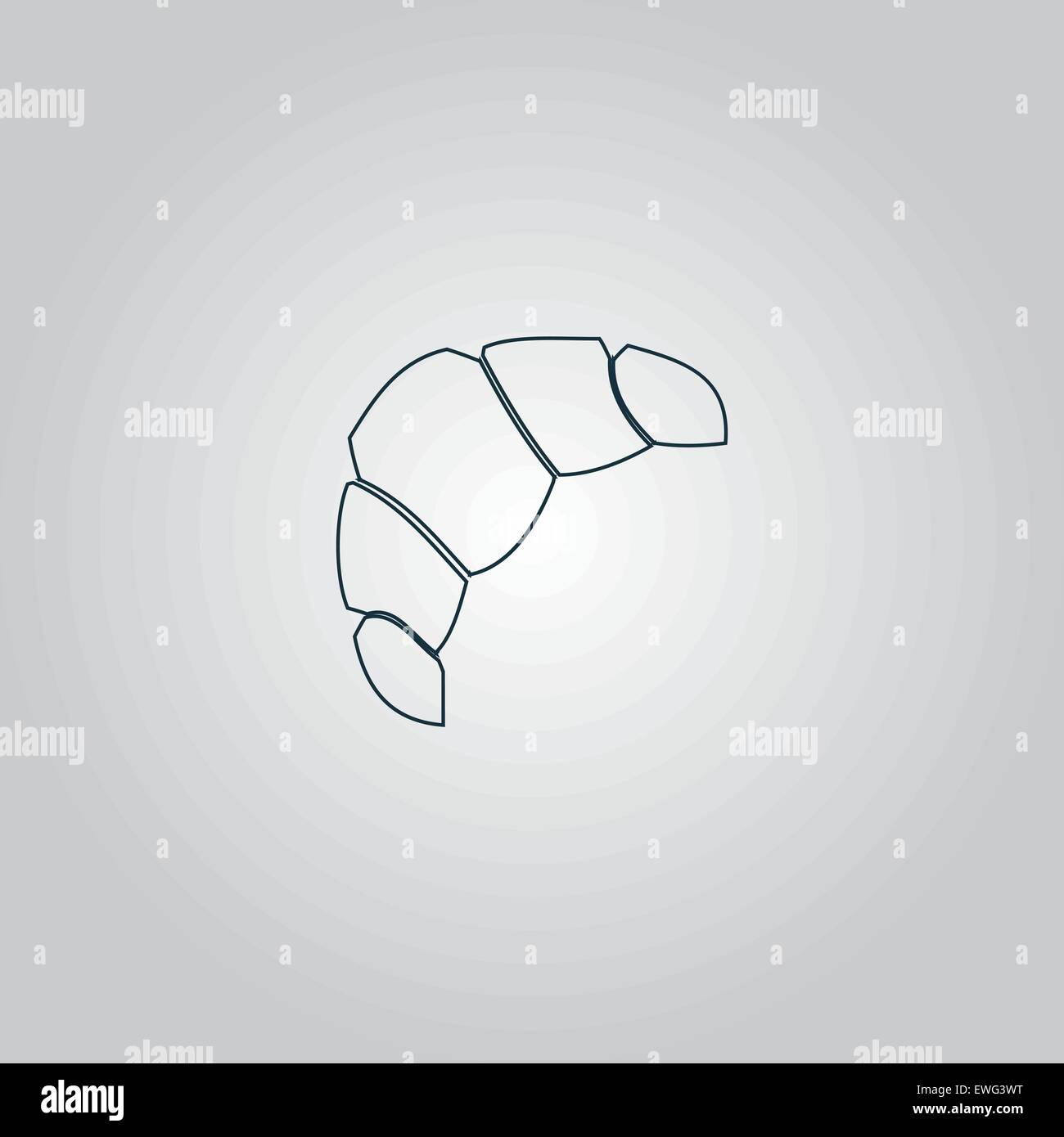 Vector icon of Croissant Stock Vector Image & Art - Alamy