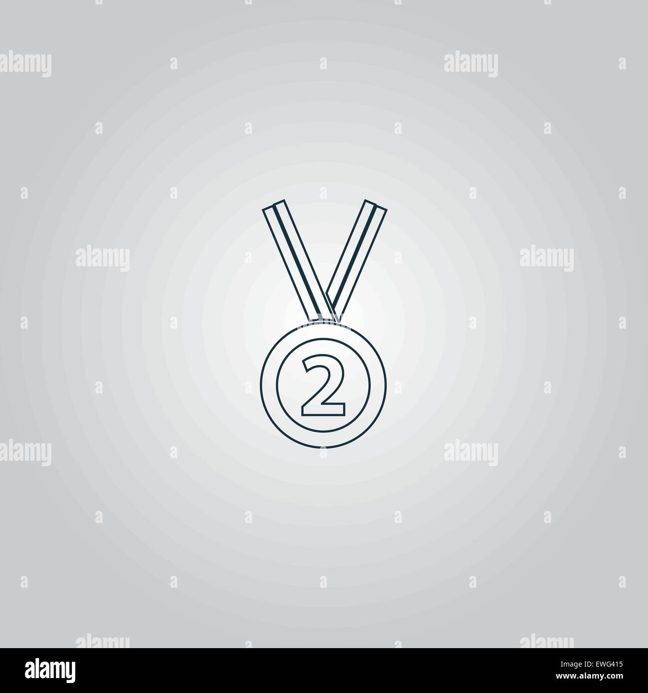 Second place award silver medal Stock Vector Image & Art - Alamy