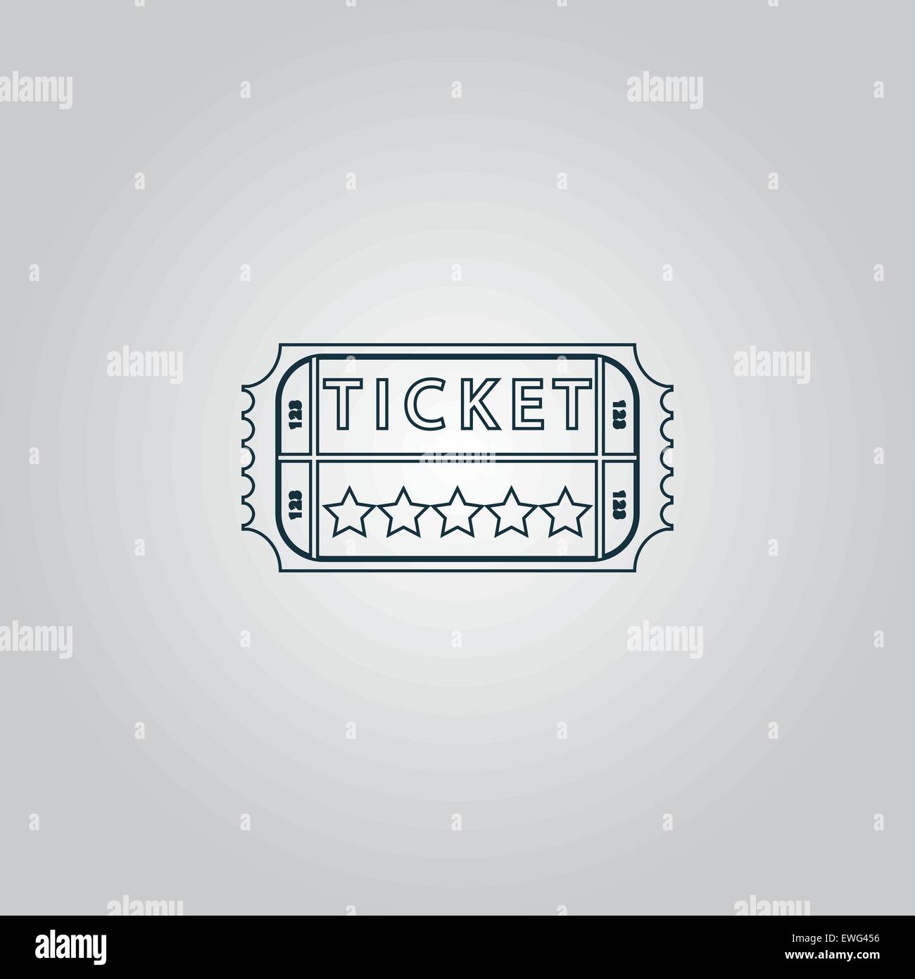 Vector Vintage Ticket Icon on background Stock Vector Image & Art - Alamy
