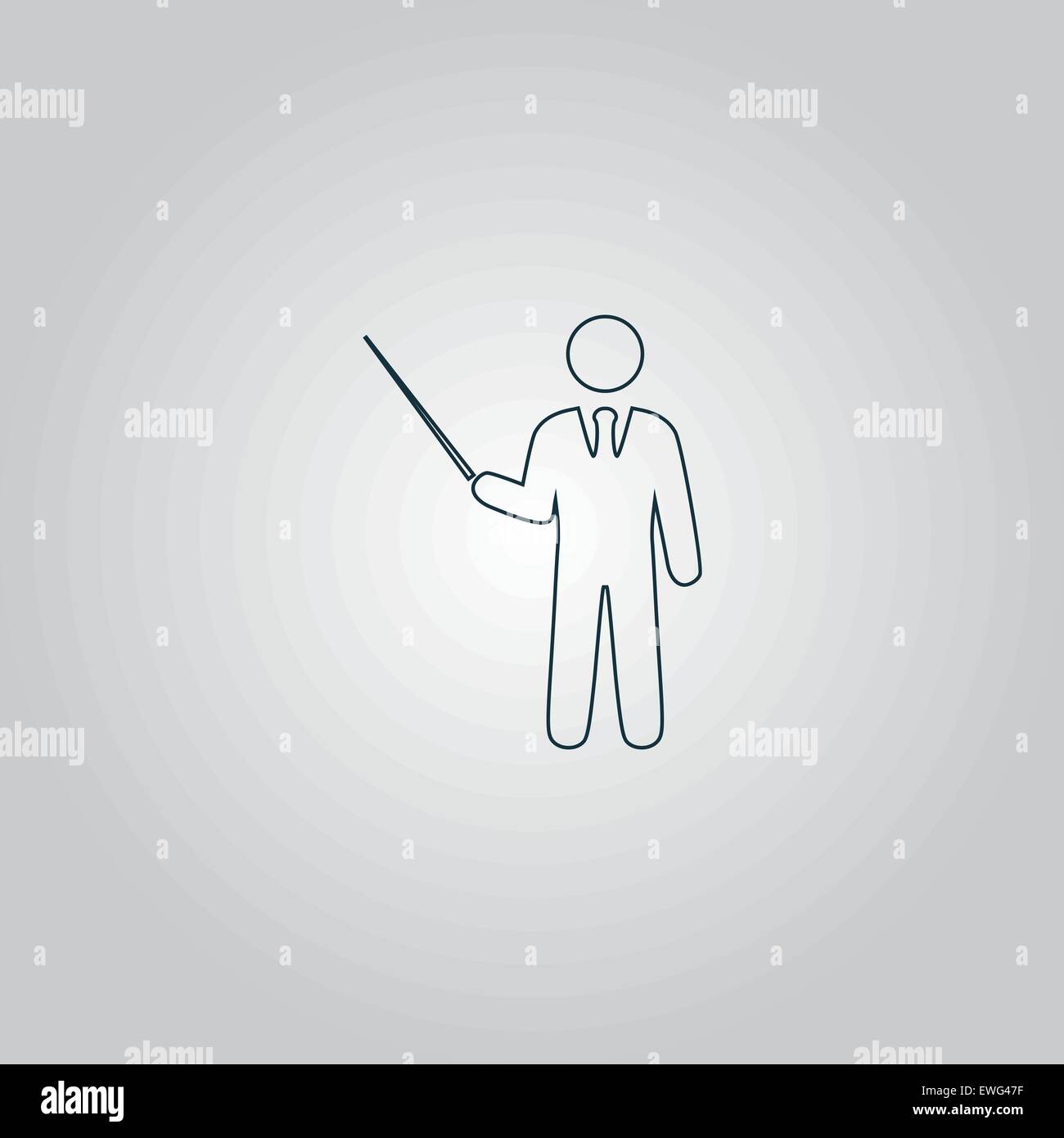 Man standing with pointer icon Stock Vector Image & Art - Alamy