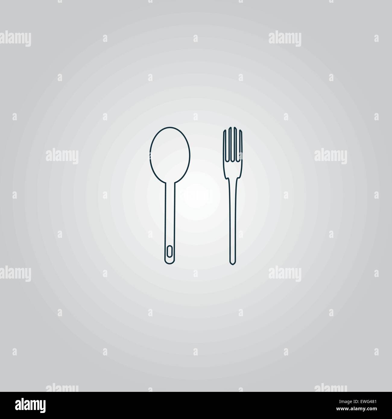 fork and spoon icon Stock Vector Image & Art - Alamy
