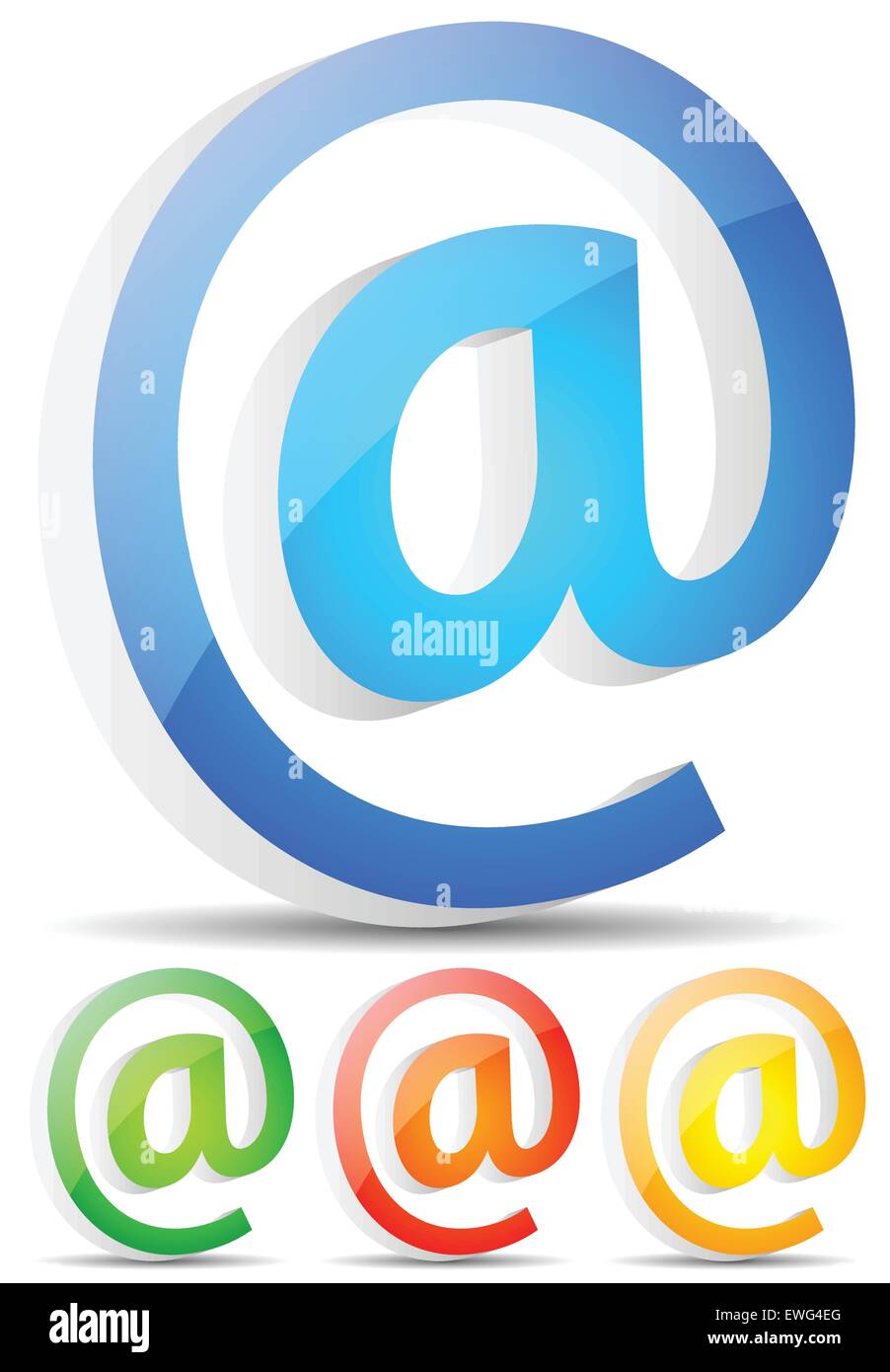 Symbols in 3d email communication hi-res stock photography and images ...