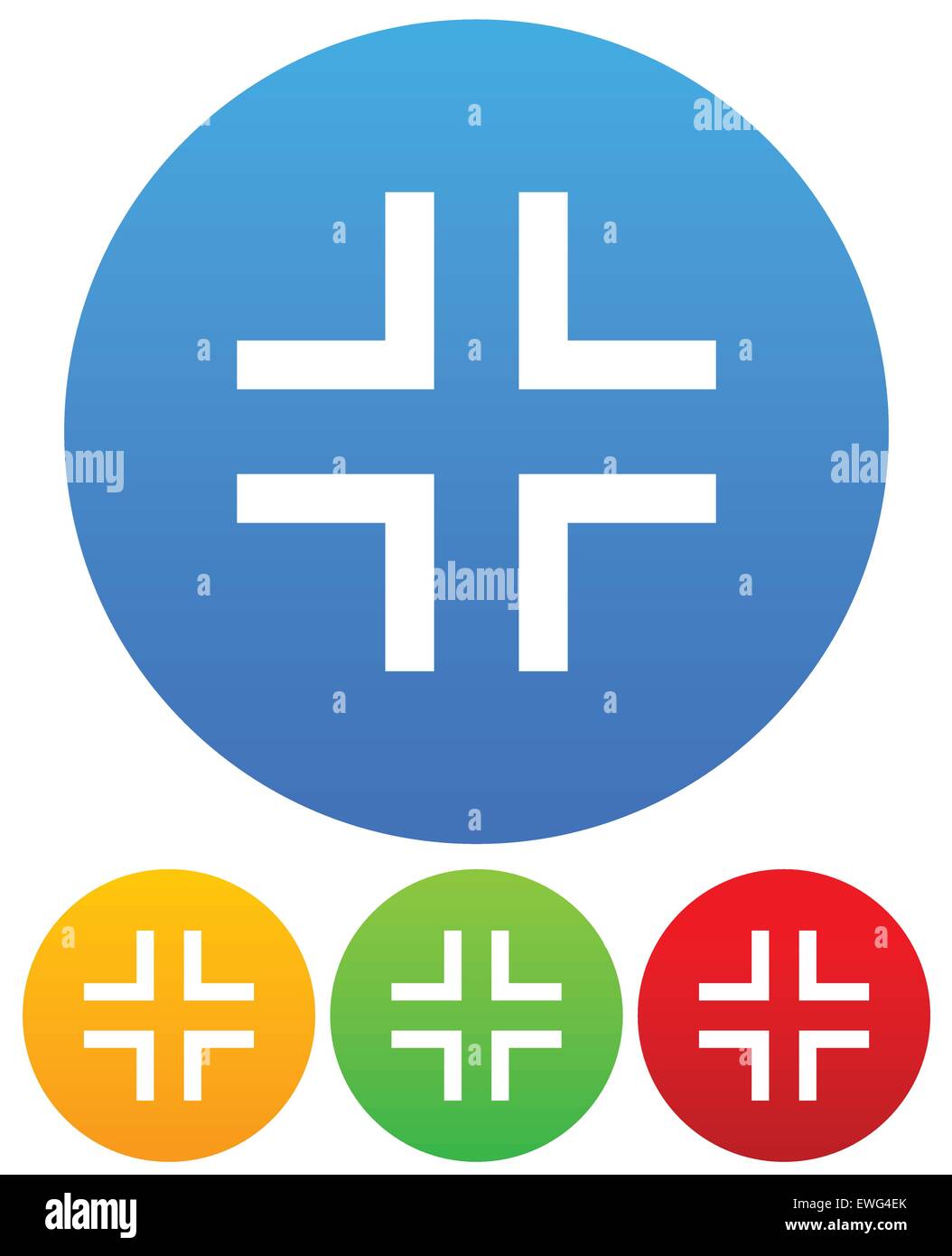 Icons with simple angular, crosshair, reticle symbols Stock Vector ...
