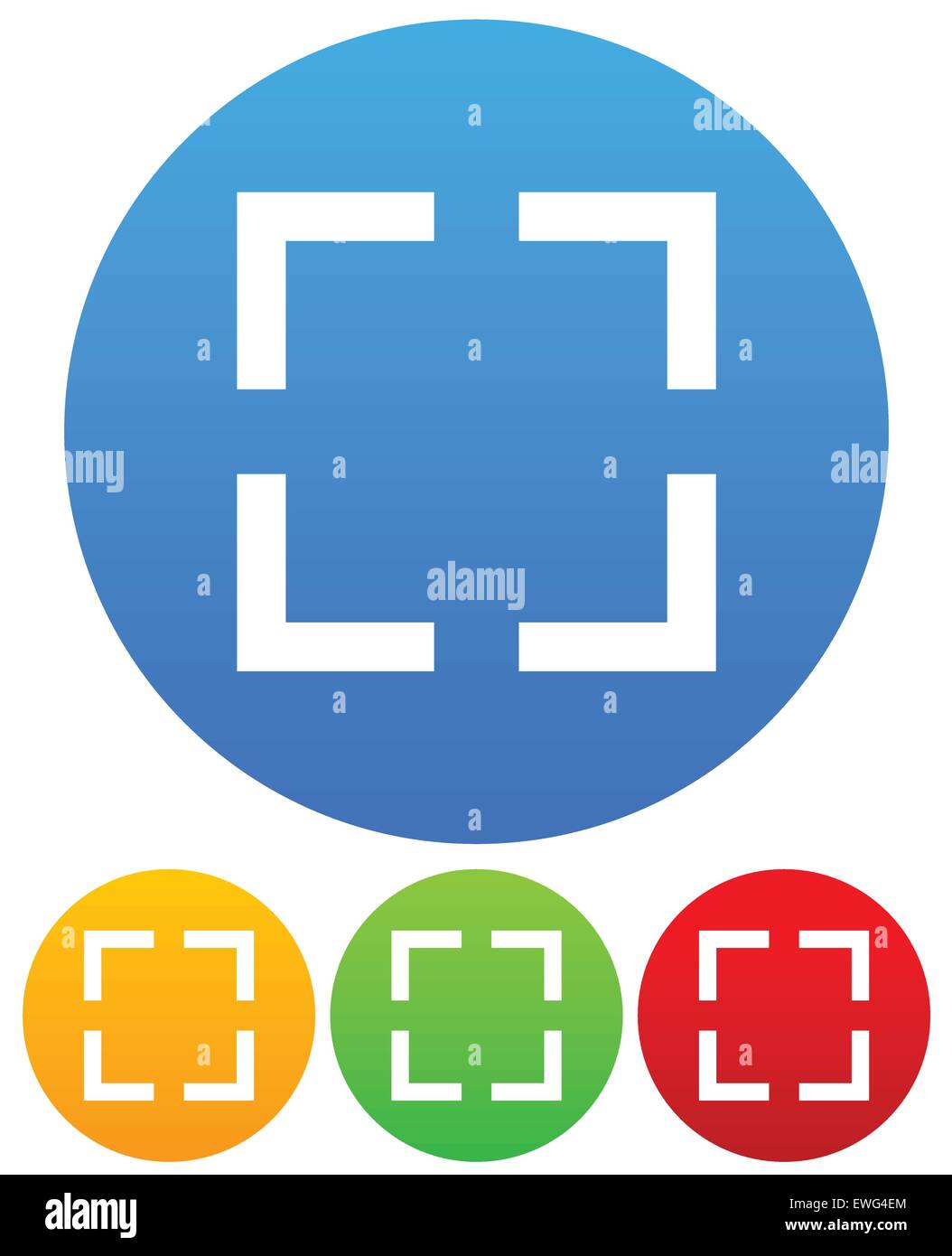 Icons with simple angular, crosshair, reticle symbols Stock Vector ...