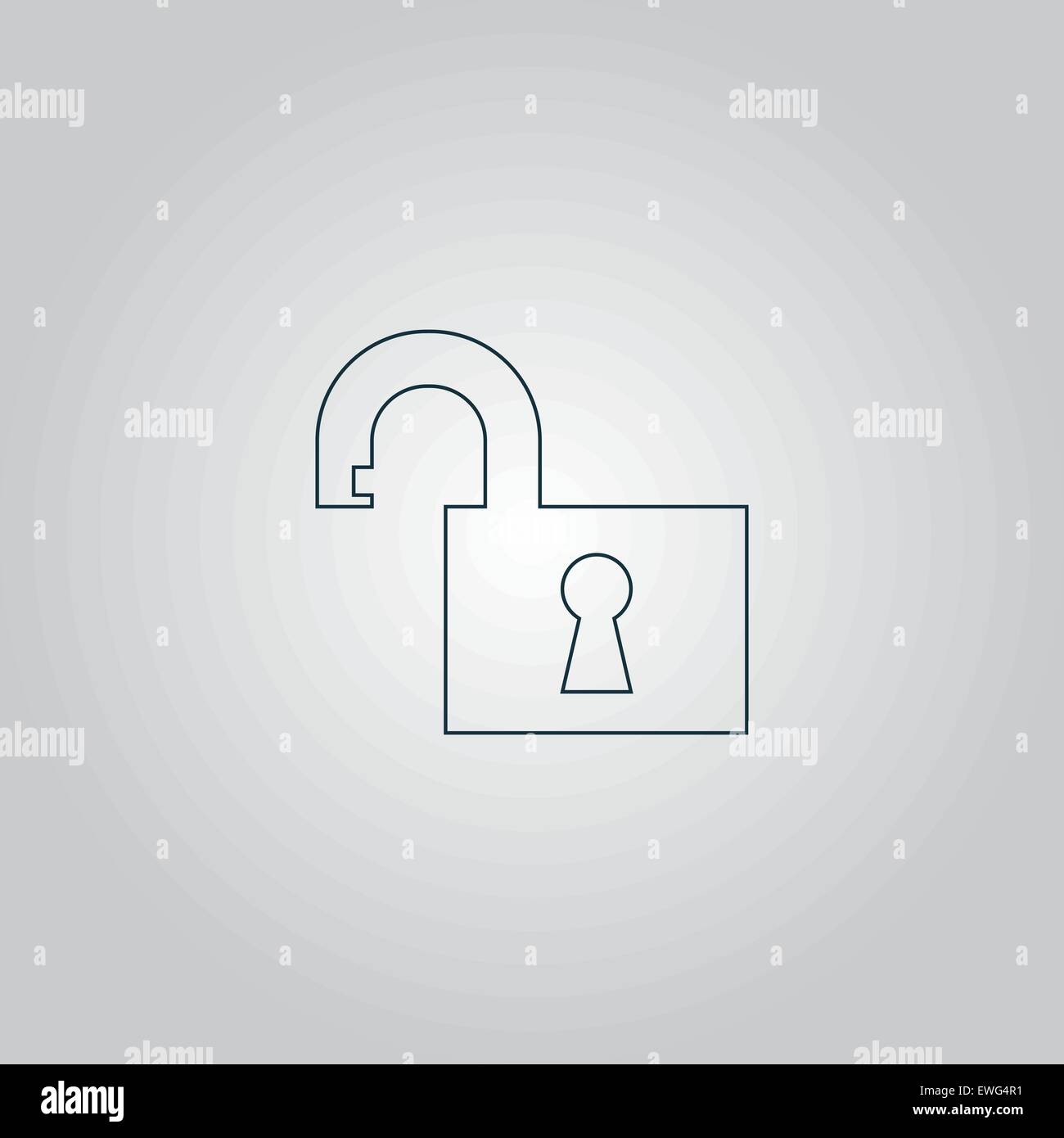 Illustration of Flat open padlock icon Stock Vector Image & Art - Alamy