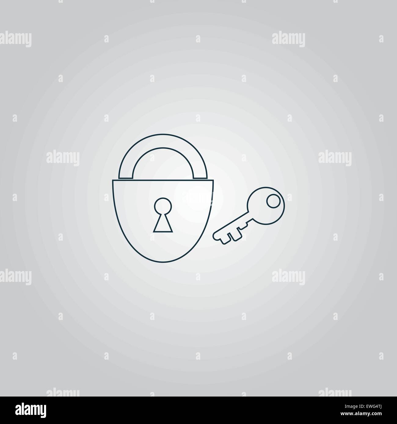 padlock and key icon. Vector Eps 10 Stock Vector Image & Art - Alamy