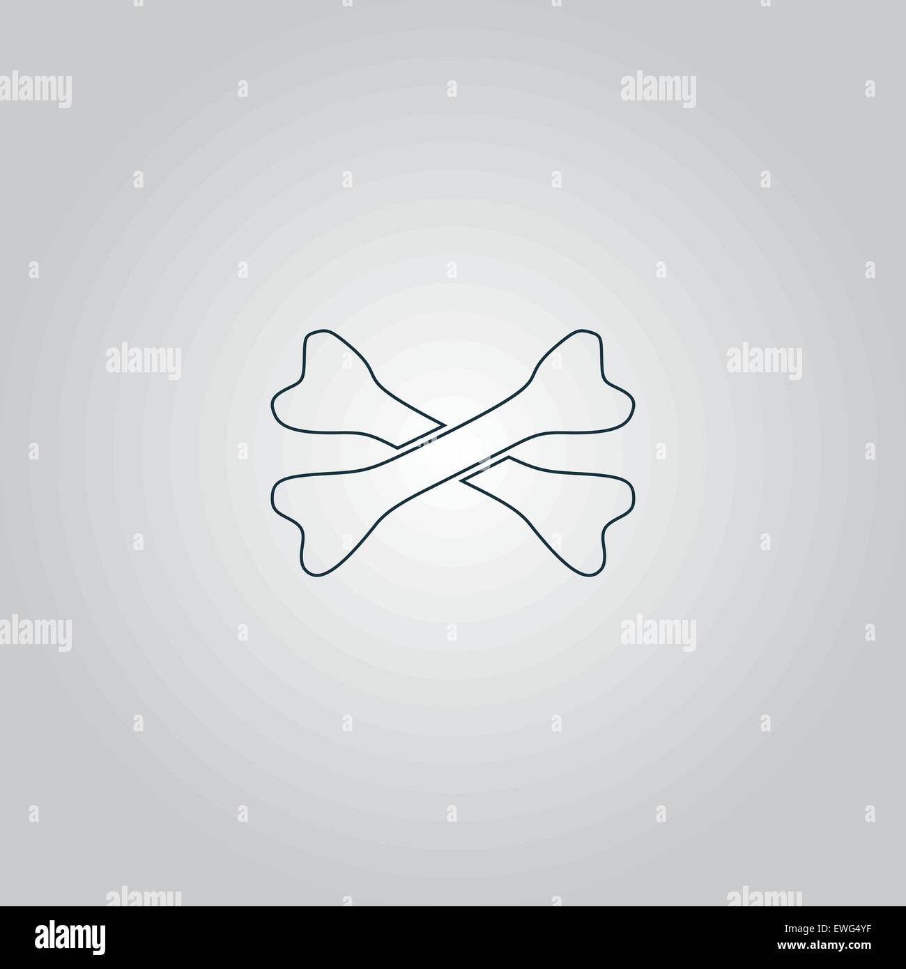 Two bone icon vector Stock Vector Image & Art - Alamy