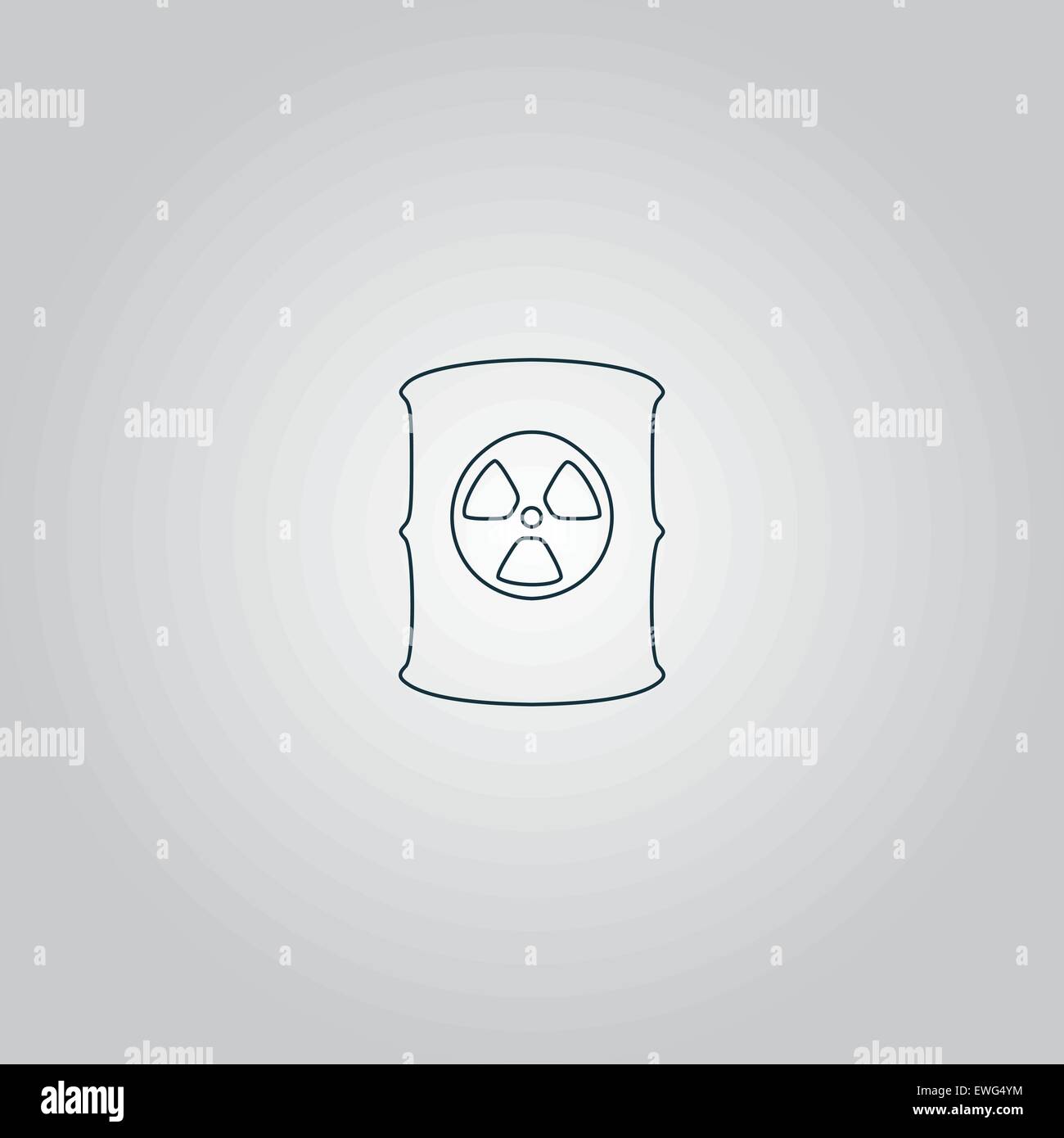 Container with radioactive waste vector icon Stock Vector Image & Art ...
