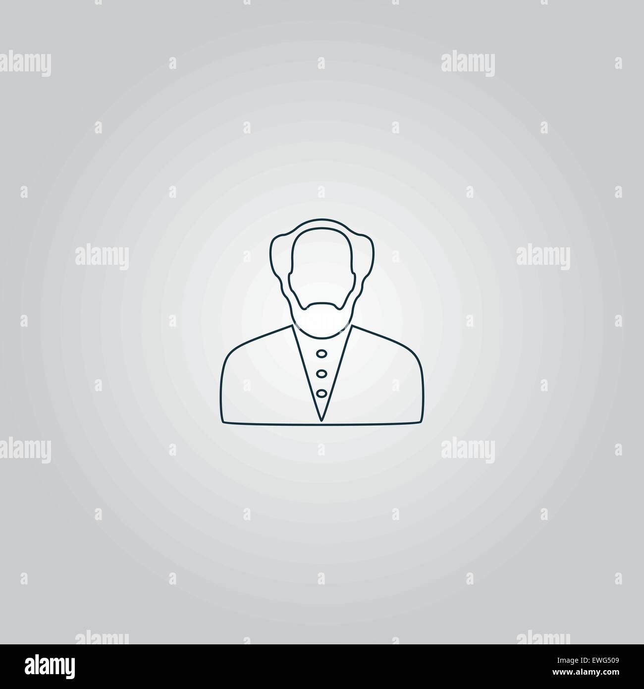 Scientist man simple icon Stock Vector Images - Alamy