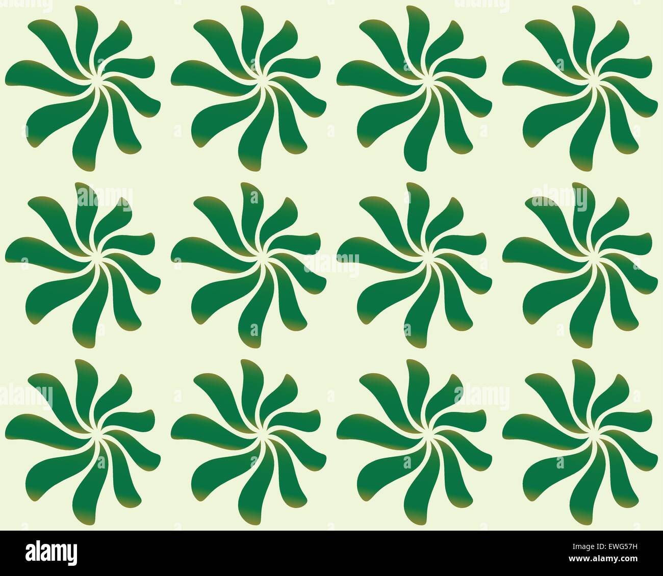 Repeatable background (pattern) with leaves, petal shapes. Green ...