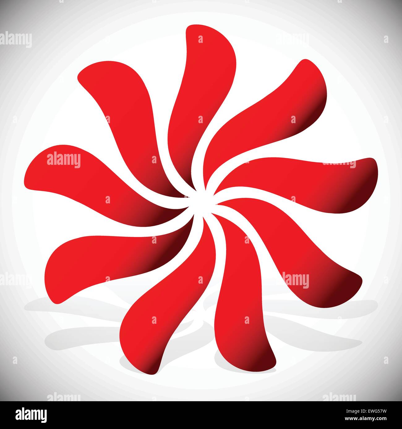 Abstract radial element, rotating curved shapes. (vector Stock Vector ...