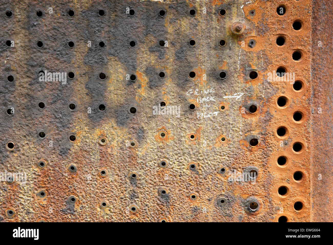 Detail of a rusting locomotive steam engine on the Severn Valley ...
