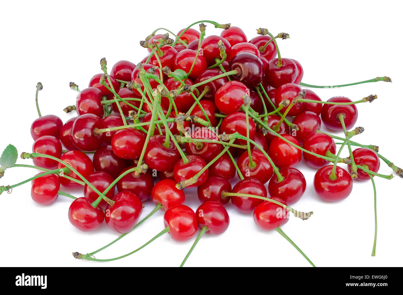 ripe cherries the isolated Stock Photo - Alamy