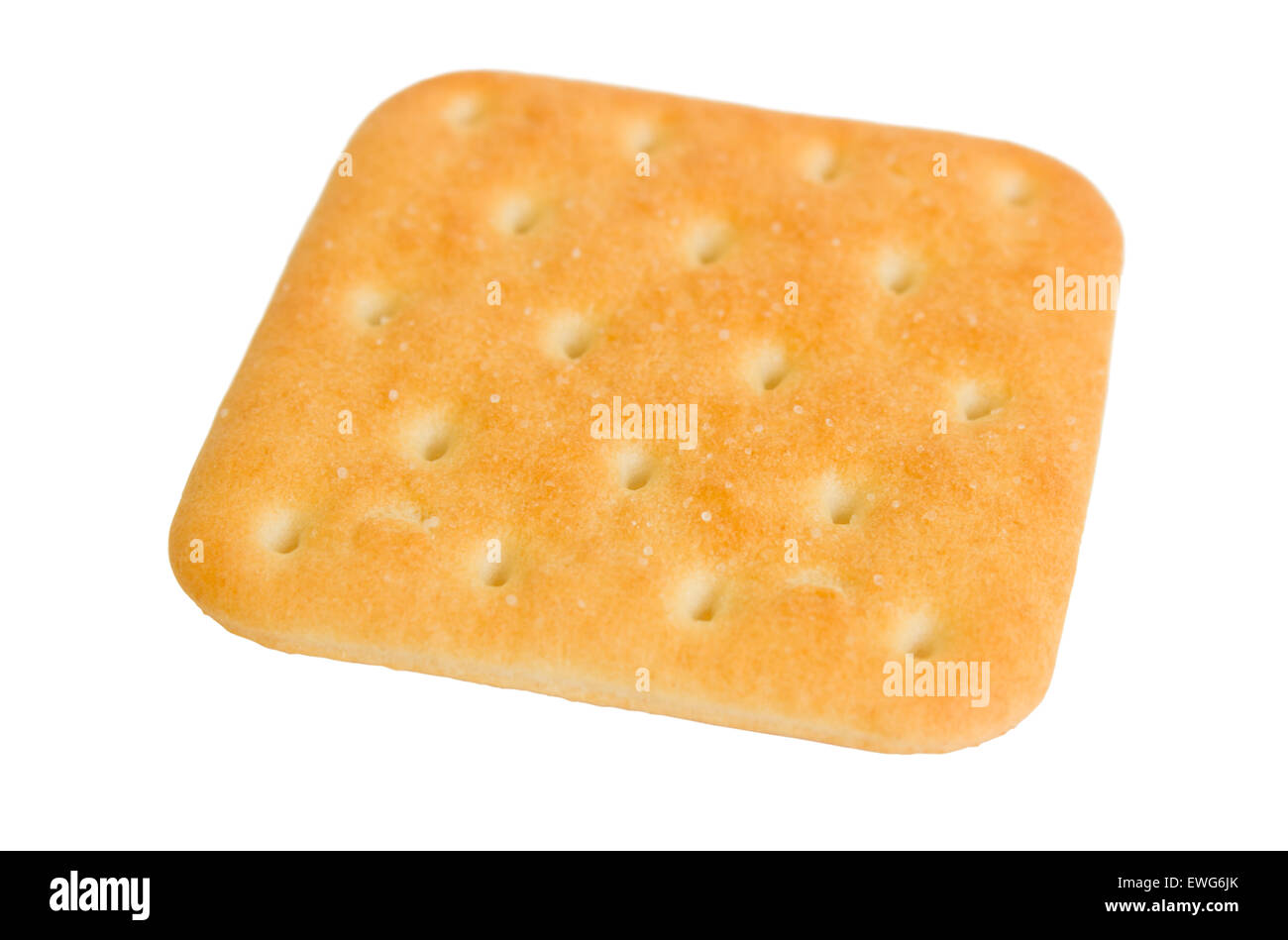 Square cracker biscuits with salt isolated on a white background Stock ...