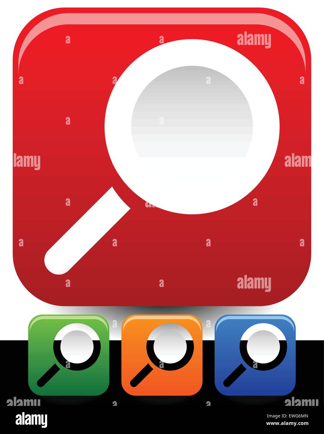 Magnifier icons. Magnifying glass icons. Editable vector Stock Vector ...