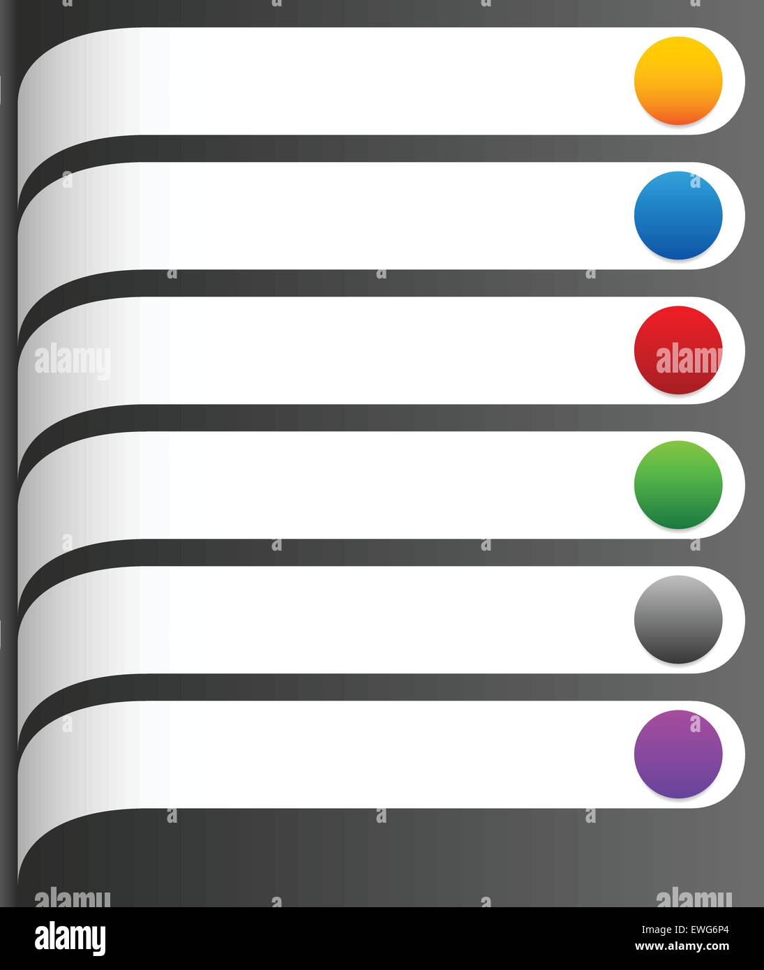 Banner, bookmark background curved at left edge. Editable vector Stock ...
