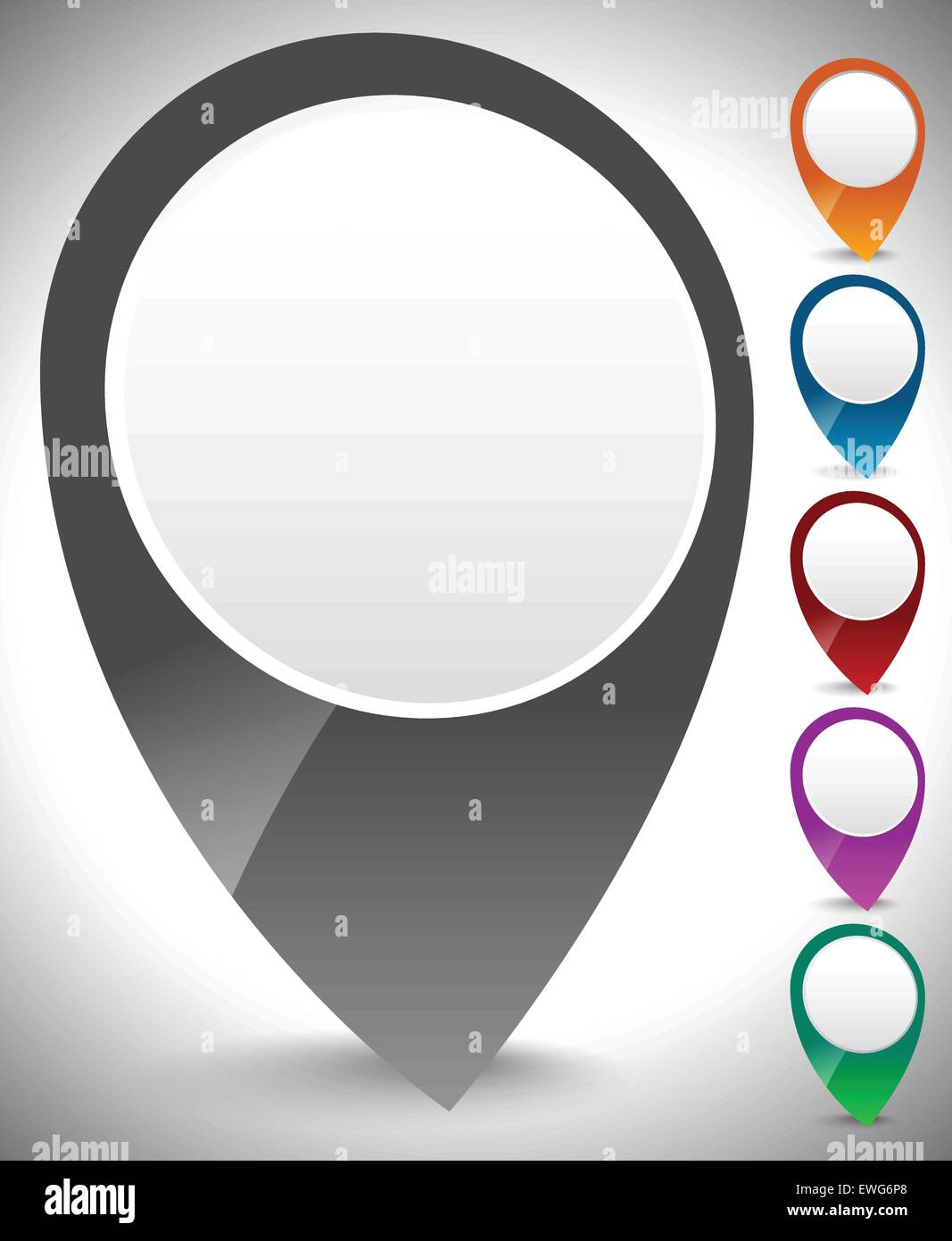 3d map marker, map pin set in multiply colors Stock Vector Image & Art ...