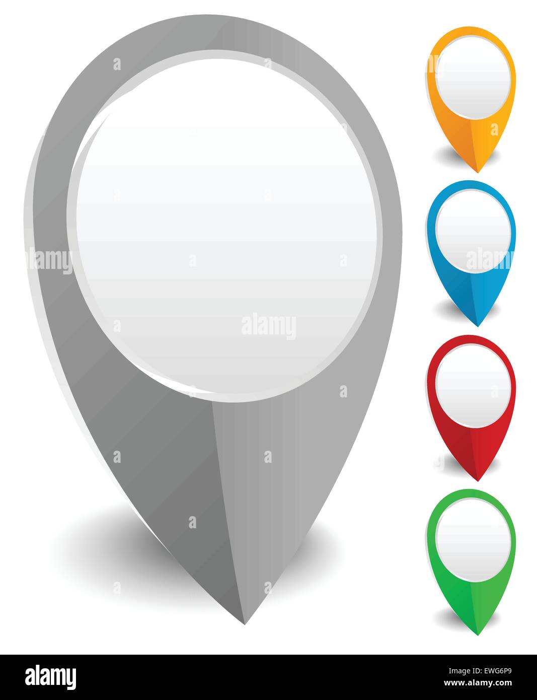 3d map marker, map pin set in multiply colors Stock Vector Image & Art ...