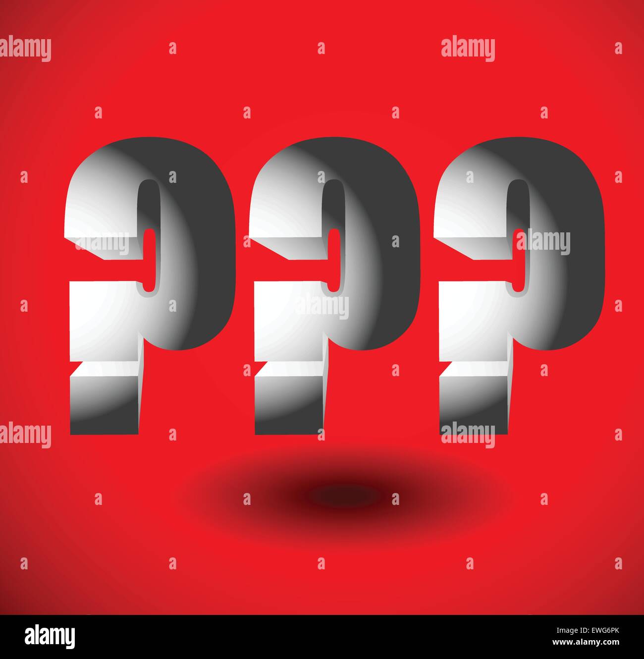 Bold, 3d question marks. 3 question marks for problem, riddle or ...