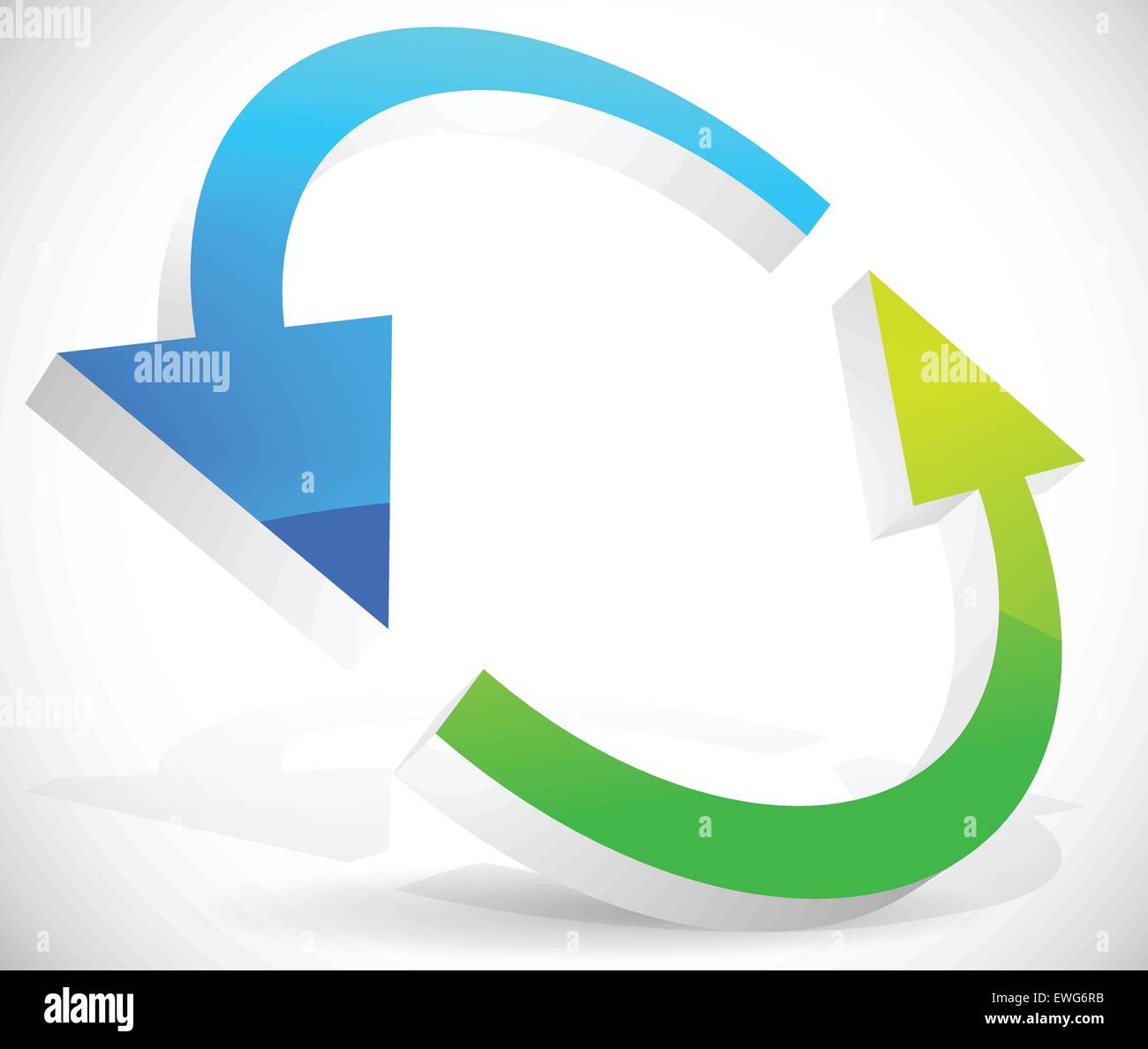 Bright 3d arrows following a circle path, rotating arrows. Design ...