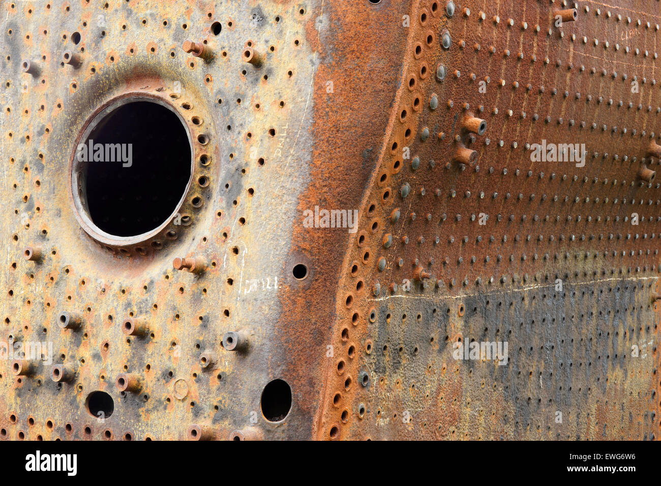 Detail of a rusting locomotive steam engine on the Severn Valley ...
