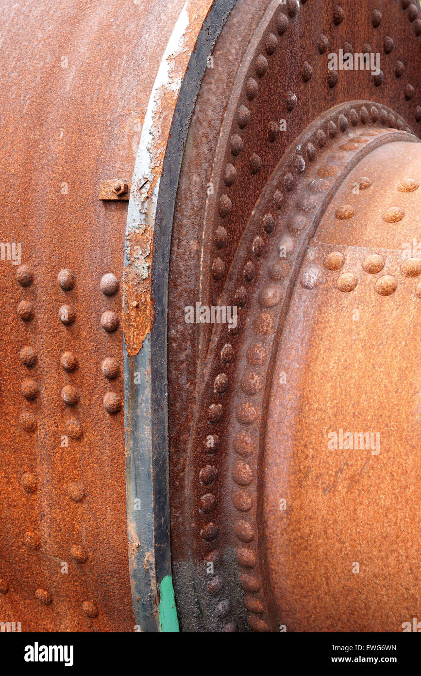 Detail of a rusting locomotive steam engine on the Severn Valley ...
