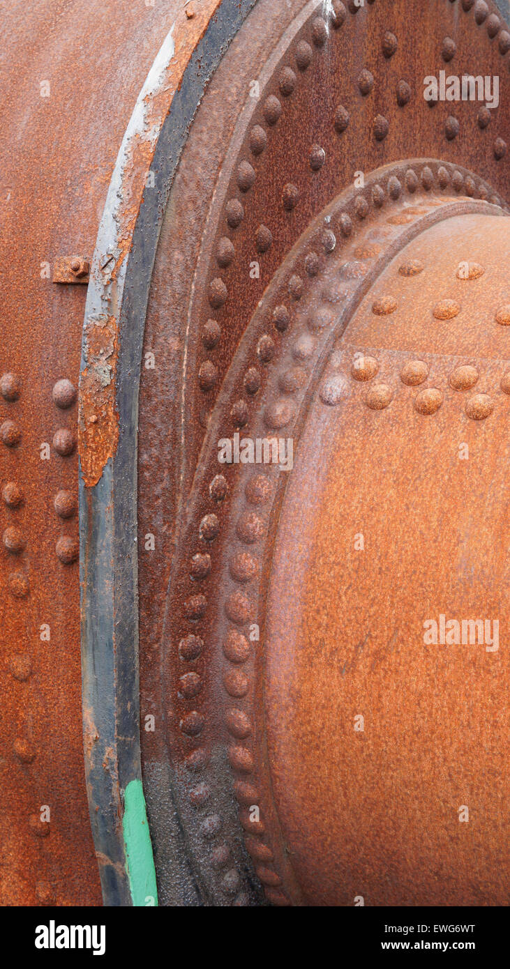 Detail of a rusting locomotive steam engine on the Severn Valley ...