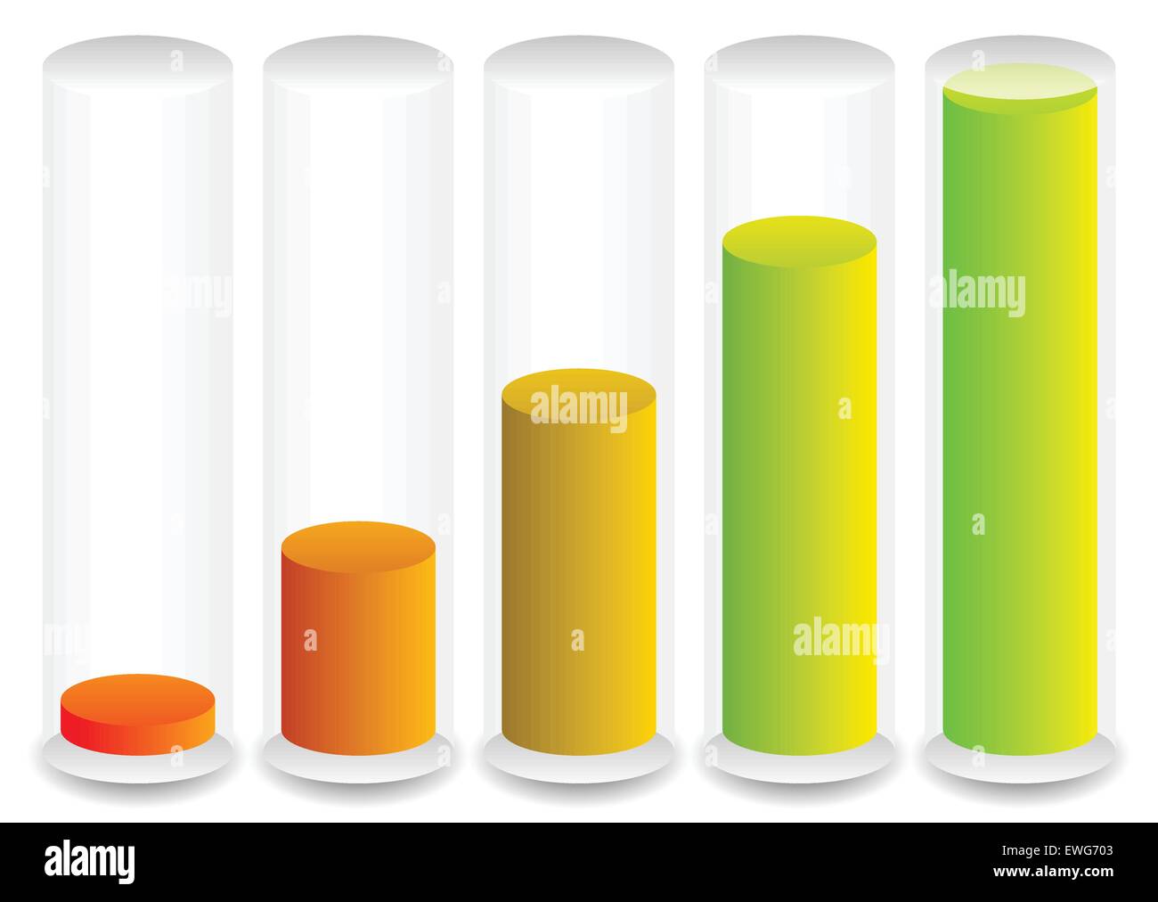 Cylindrical graphics for levels, fullness concepts. Progress indicators ...