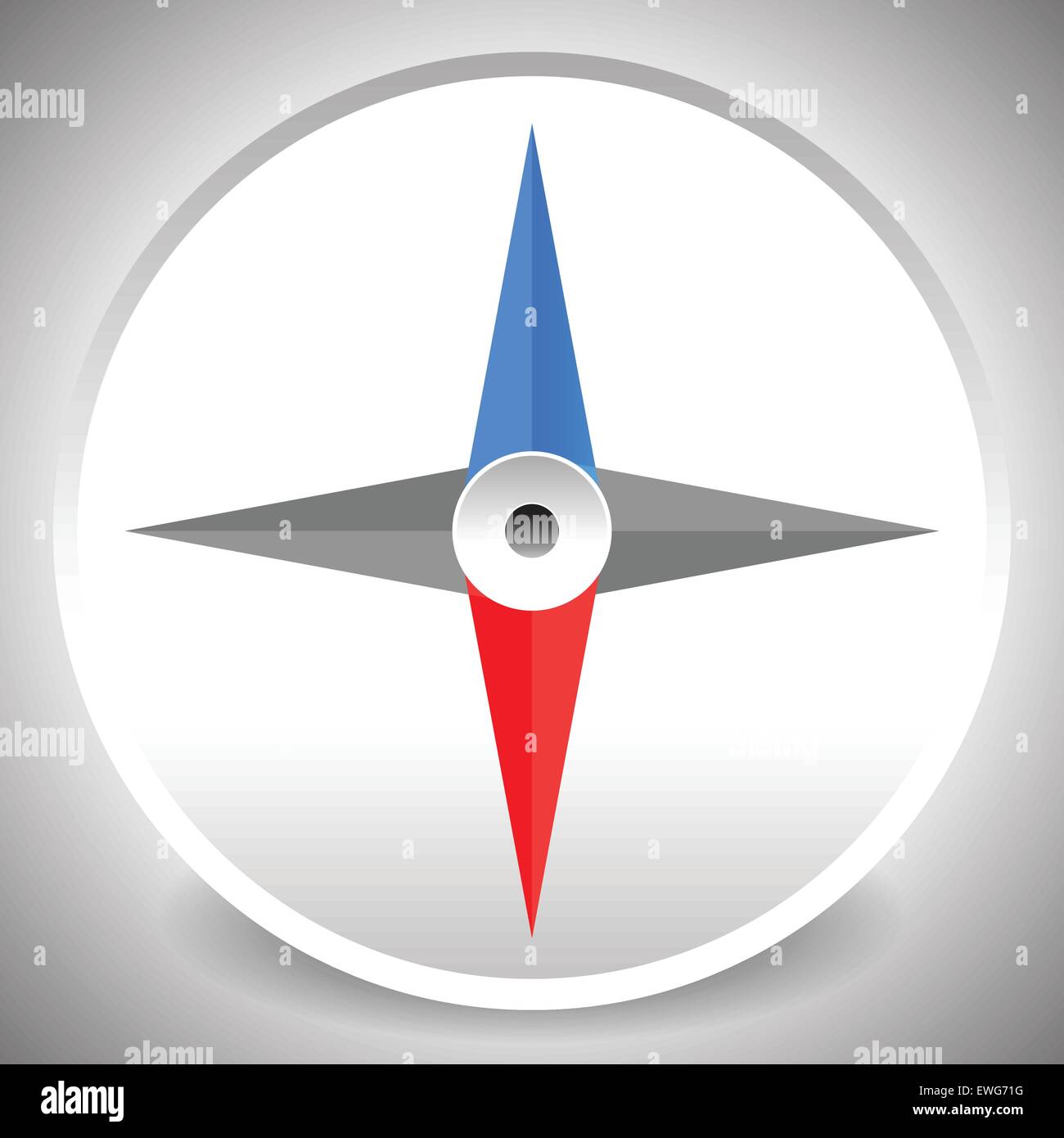 Compass icon, dial of a compass with 4-way pointers. Vector Stock ...