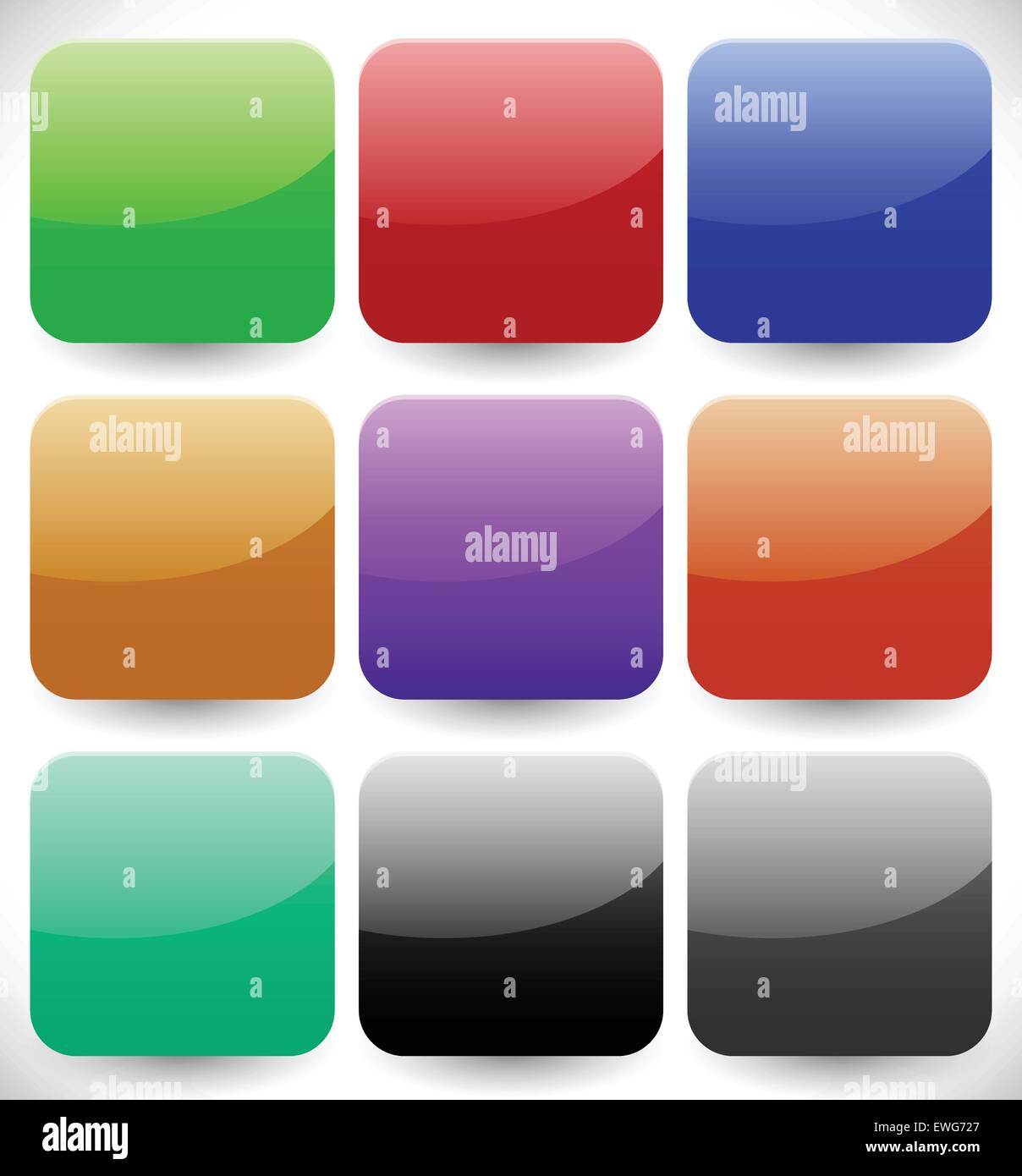 Set of blank button backgrounds in different colors. Vector design ...